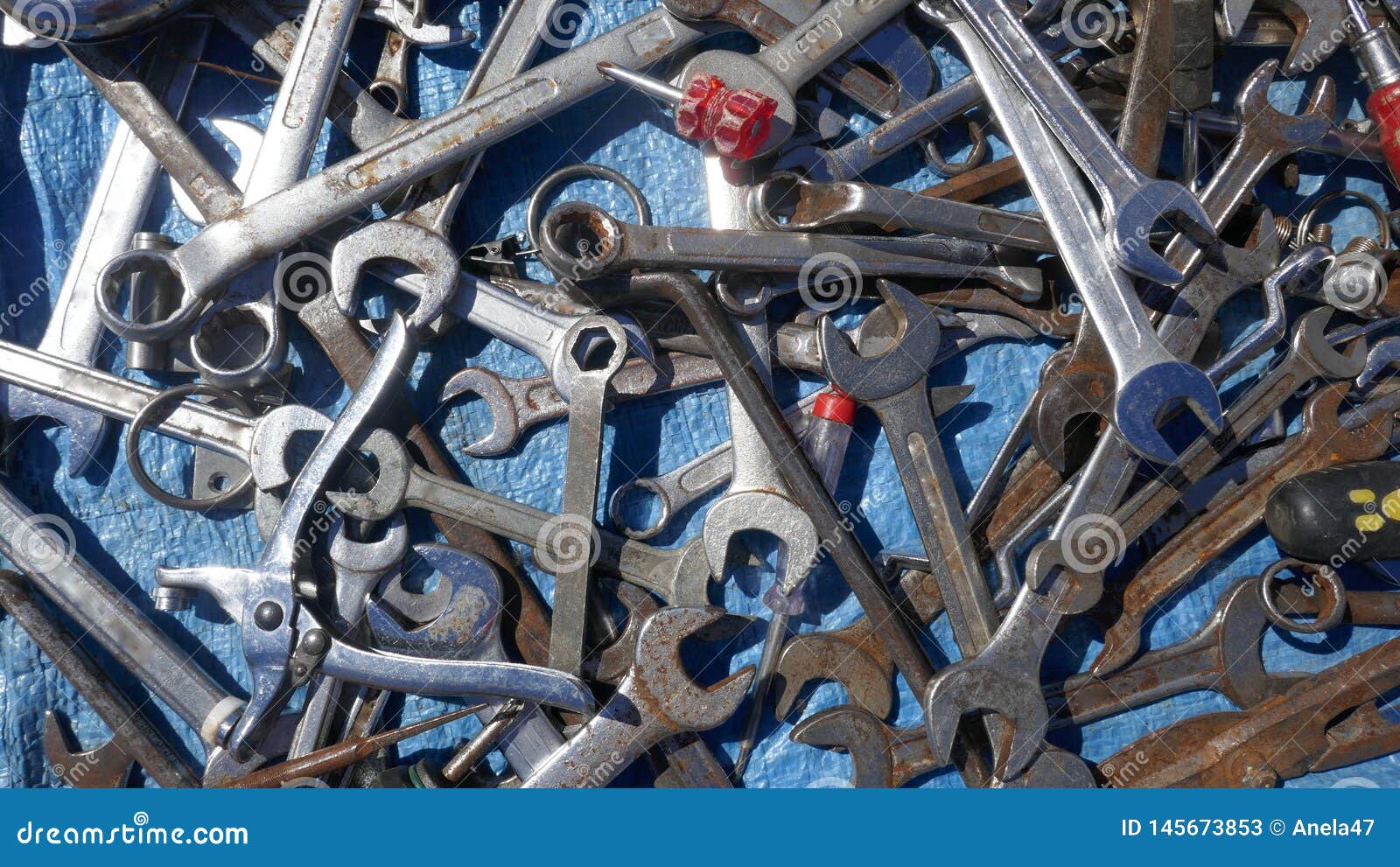 Jumble of Old Rusty Hand Tools. Old Rusty Messy Hand Tools Stock Image ...