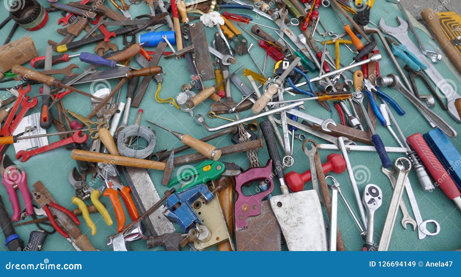 Jumble of Old Rusty Hand Tools Stock Image - Image of garbage, scrap ...