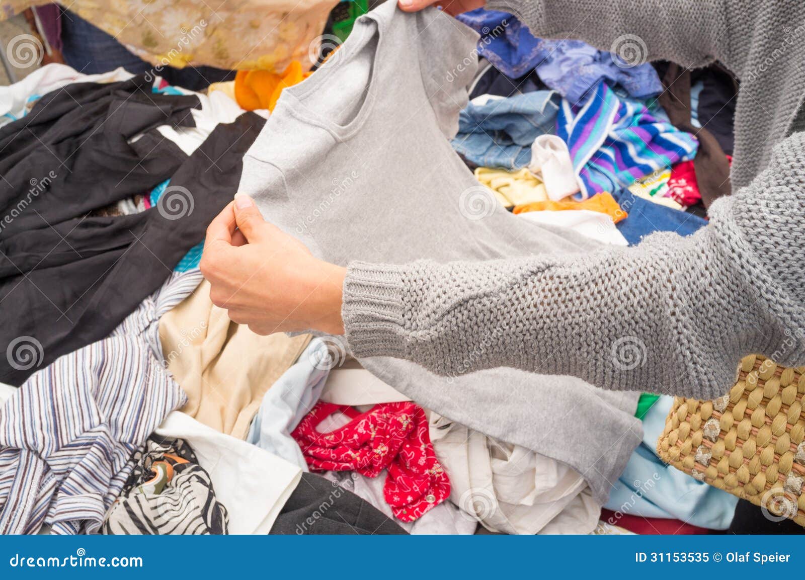 Jumble sale stock image. Image of clothing, grab, sale - 31153535