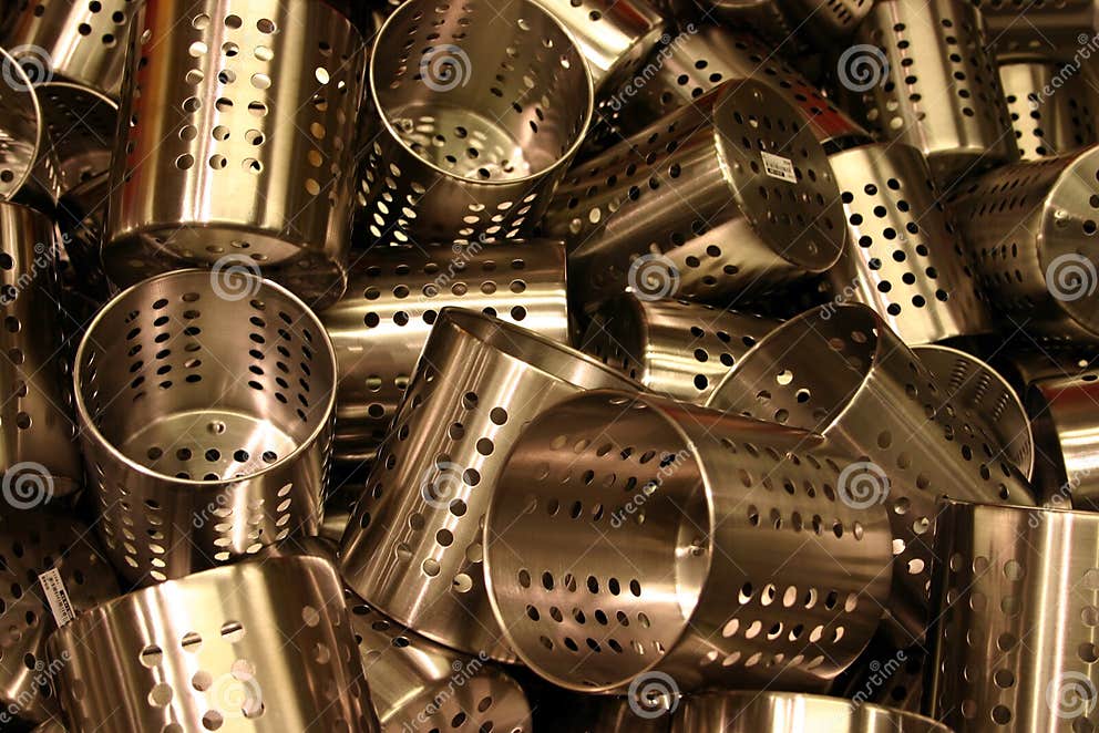 Jumble of stainless steel stock image. Image of containers - 778275