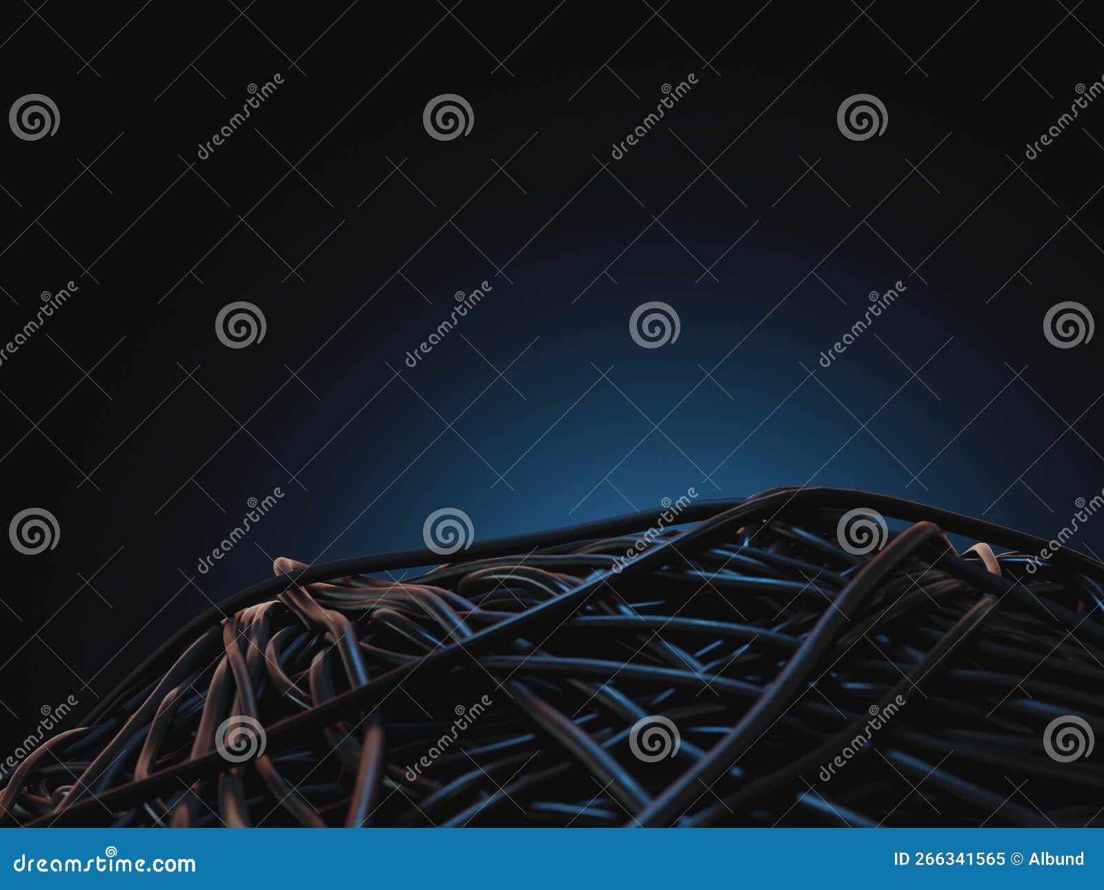 Jumbled Electrical Cables Pile Stock Illustration - Illustration of ...