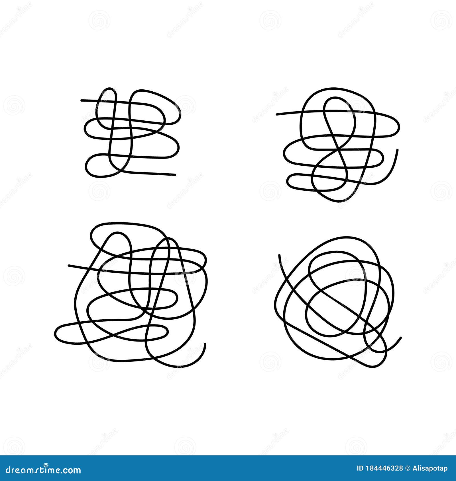 Jumbled lines isolated stock vector. Illustration of mixture - 184446328