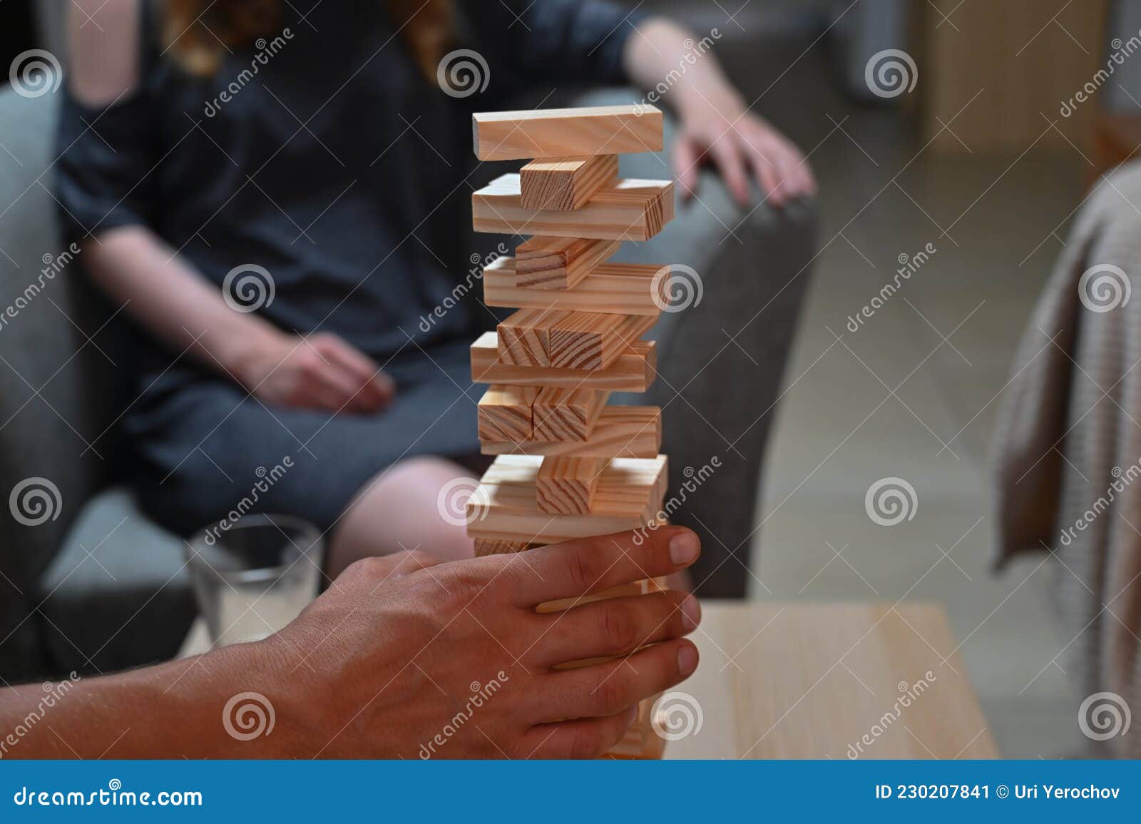 Jumbling Tower with Clipping Path Stock Image - Image of tower, pegs ...