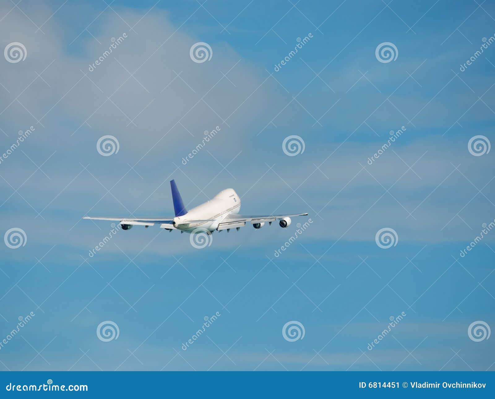 Jumbo Airplane is Taking Off into a Blue Sky Stock Image - Image of ...