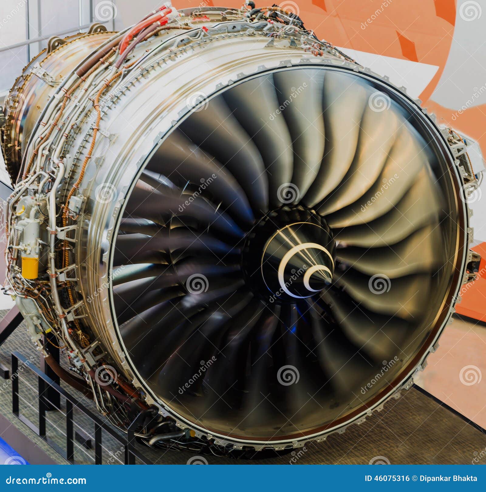 Jumbo Jet Aircraft Engine Running Stock Photo - Image of moving, power ...