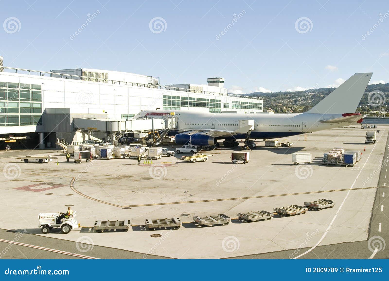 Jumbo Jet in Airport stock image. Image of design, architecture - 2809789