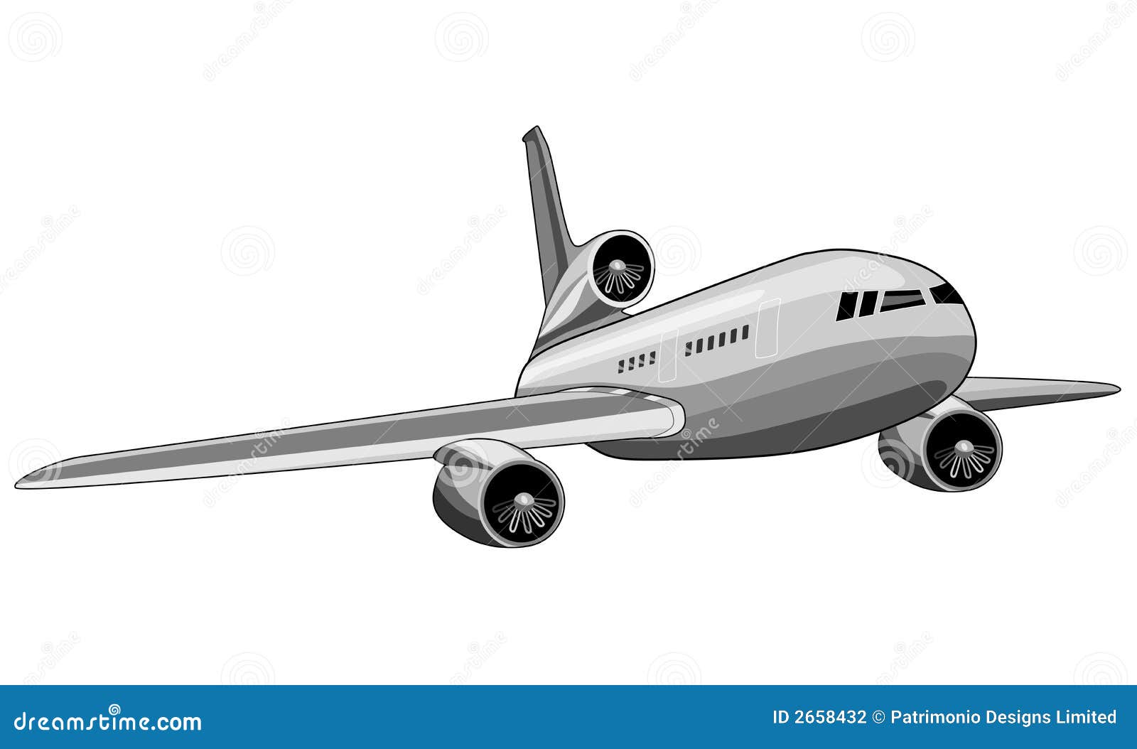 Jumbo jet plane stock vector. Illustration of vector, landing - 2658432