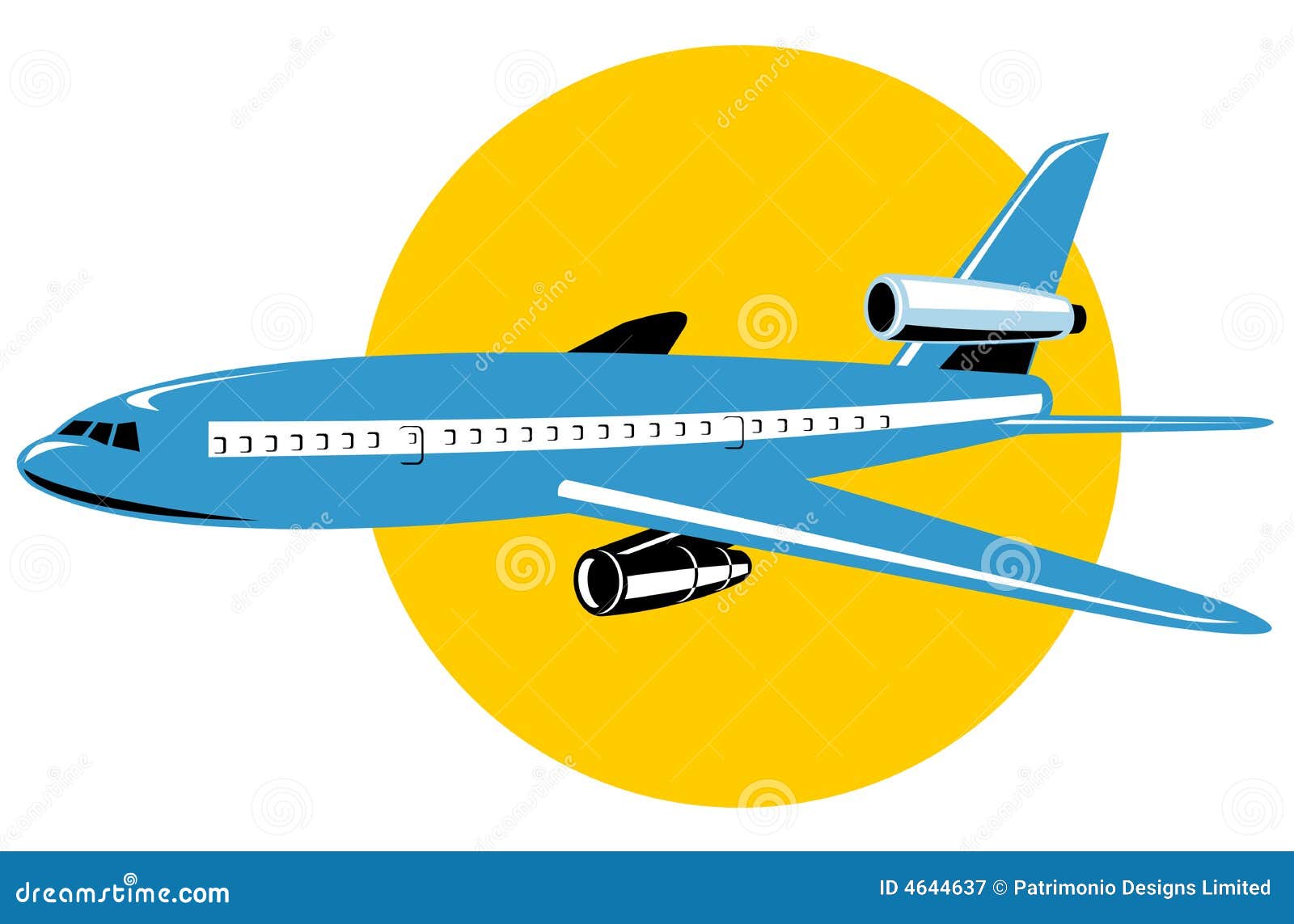 Jumbo jet plane stock vector. Illustration of flight, engine - 4644637