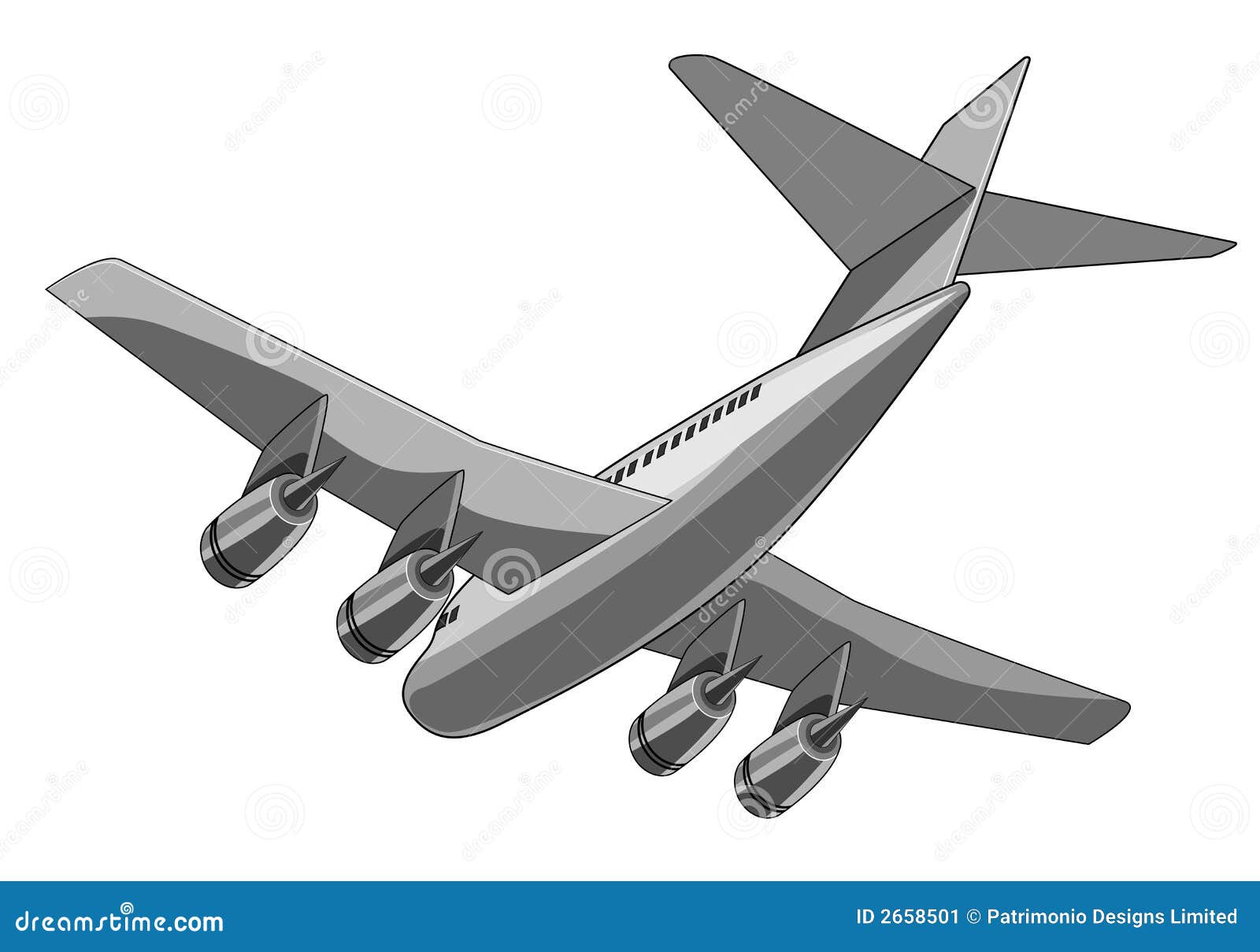 Jumbo jet plane worm view stock vector. Illustration of taking - 2658501