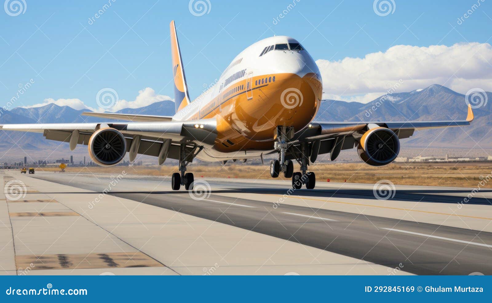 A Jumbo Jets Engines Roaring As it Accelerates.UHD Wallpaper Stock ...