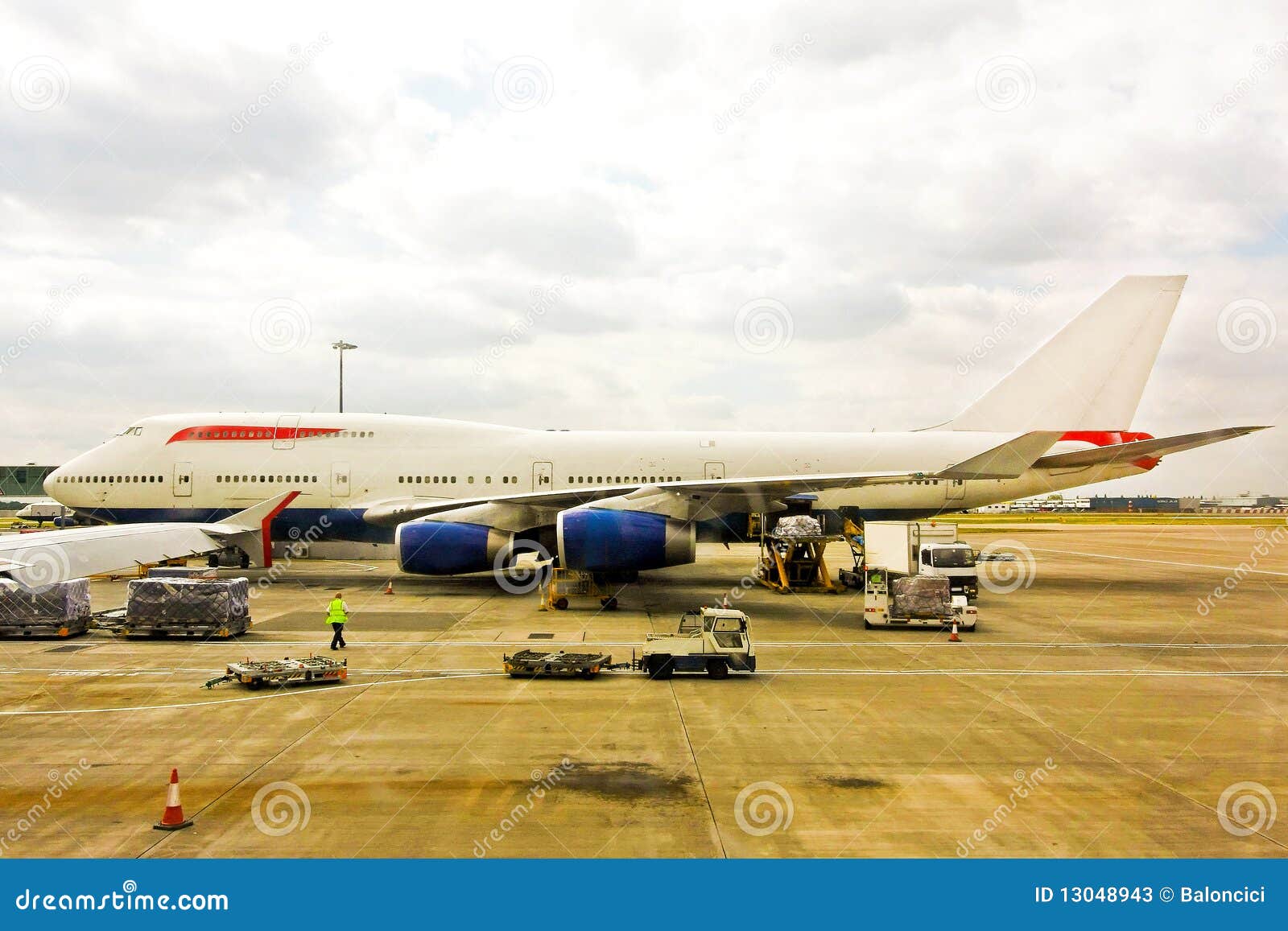 Jumbo plane stock image. Image of preparation, airport - 13048943