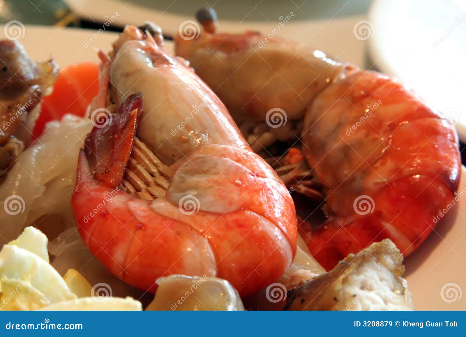 Jumbo prawns stock image. Image of shell, fresh, shelled - 3208879