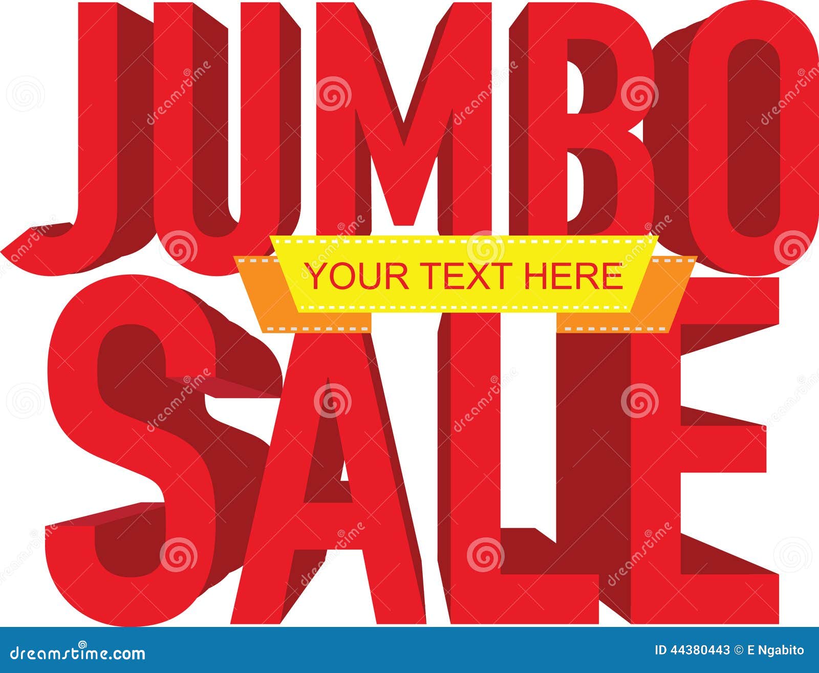 Jumbo sale text stock vector. Illustration of marketing - 44380443