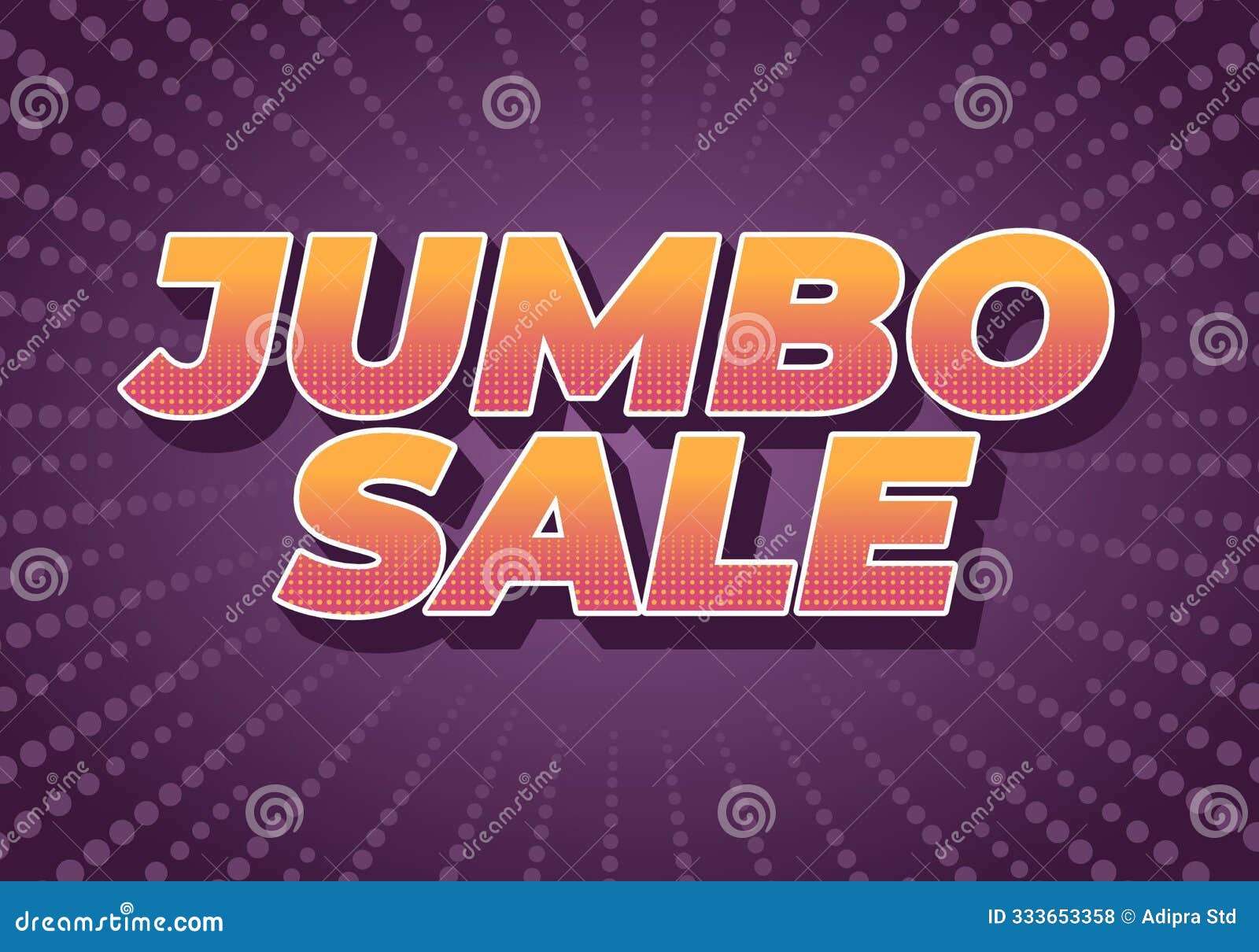 Jumbo Sale. Text Effect in Modern Colors with 3D Style Stock ...