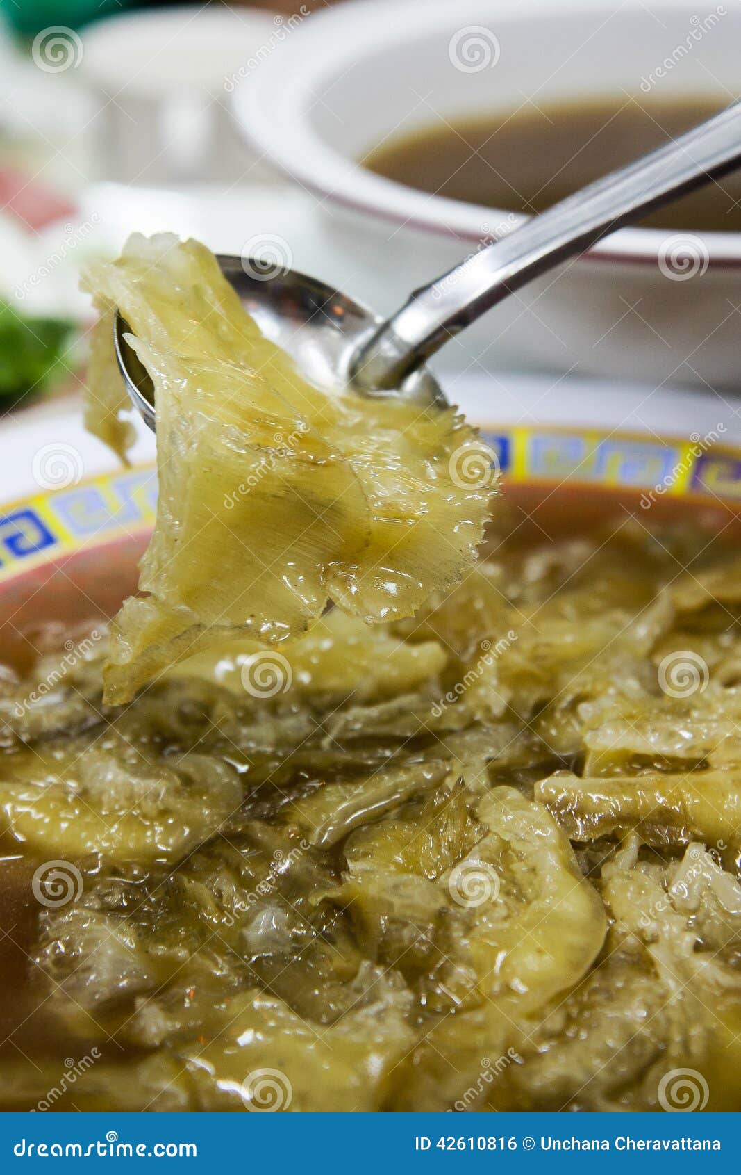 Jumbo Shark Fin Soup stock photo. Image of fried, taste - 42610816