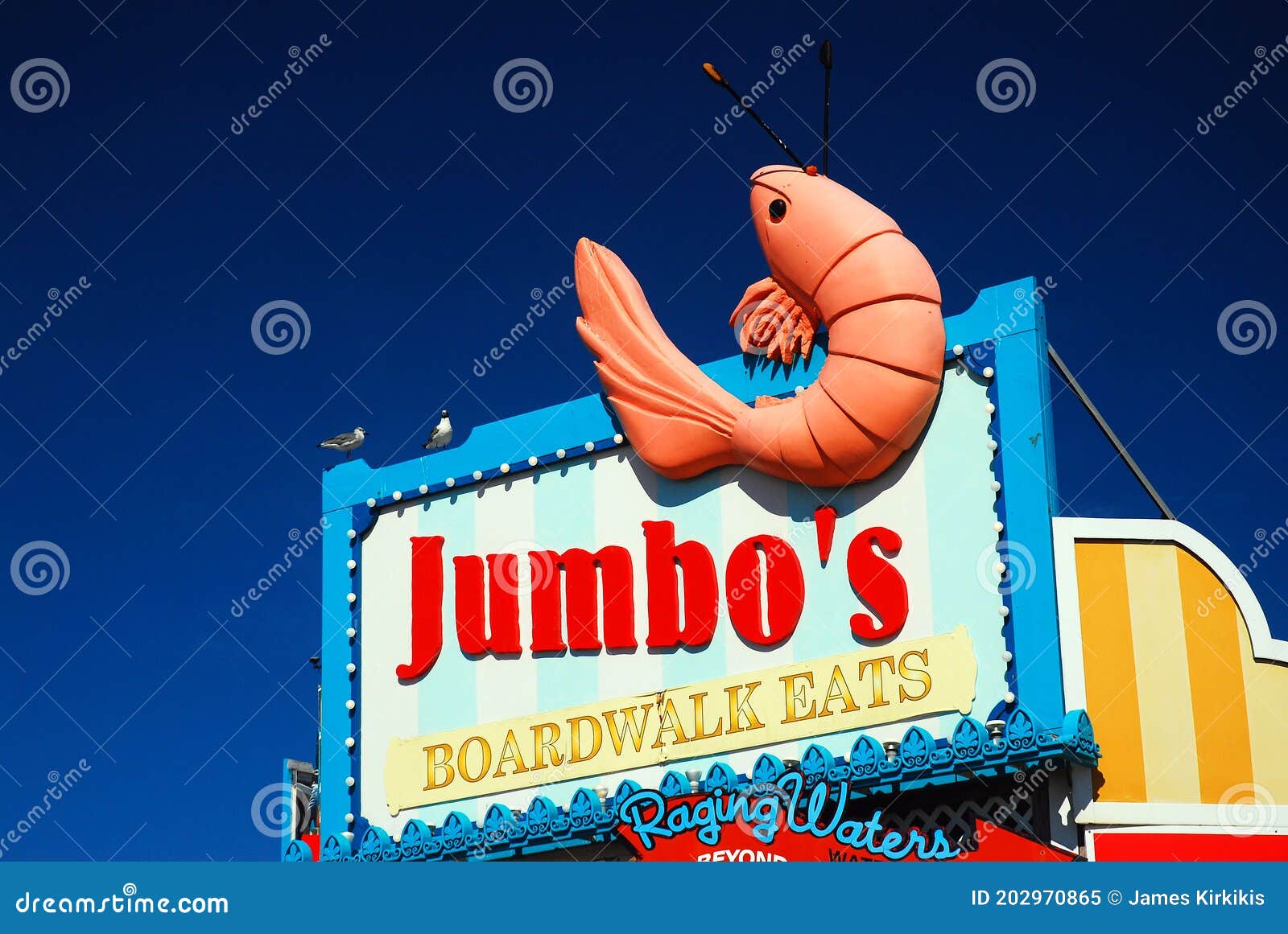 A Jumbo Shrimp Hangs from a Dinerâ€™s Sign Editorial Image - Image of ...