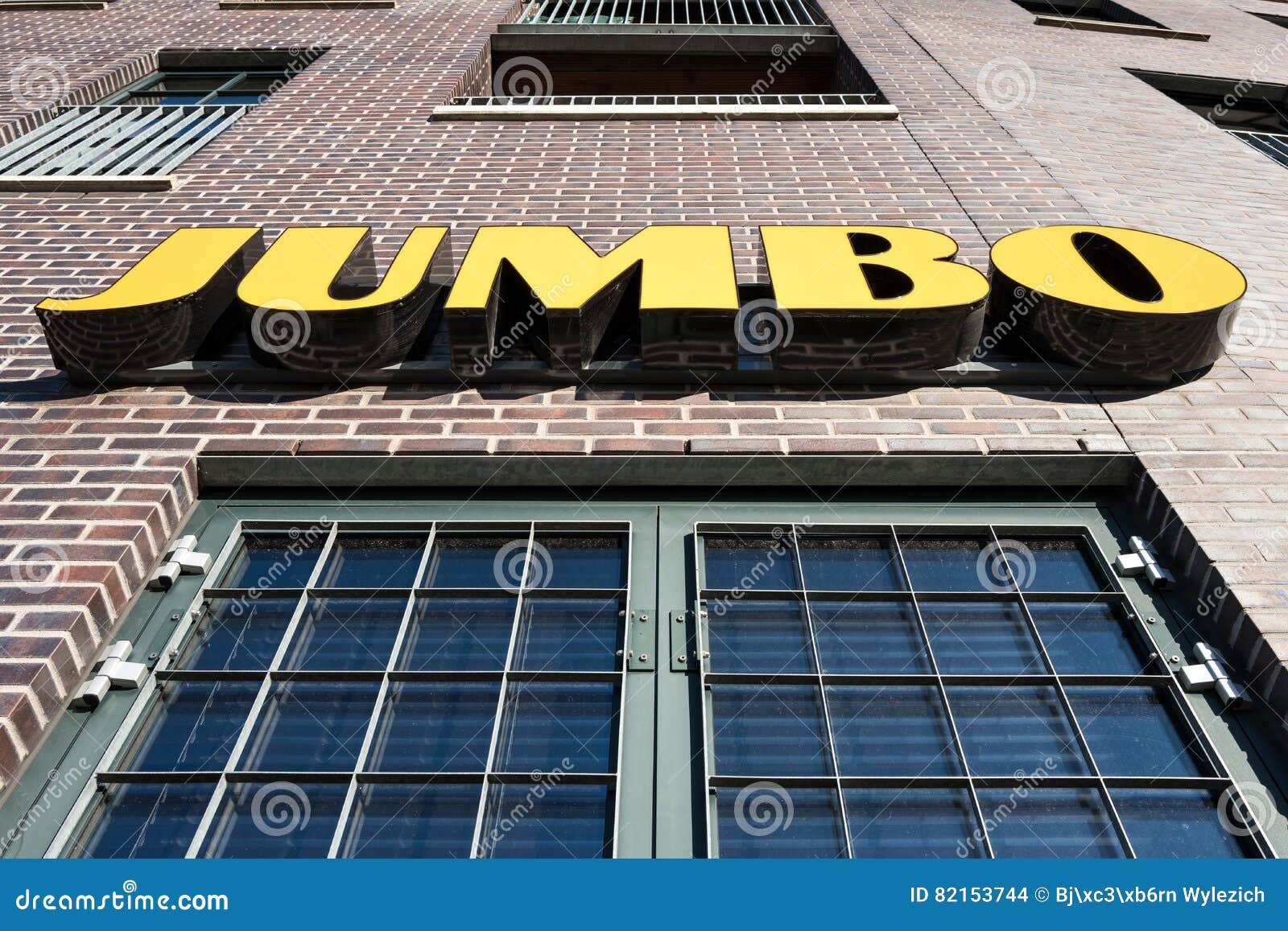 Jumbo sign at branch editorial stock image. Image of netherlands - 82153744