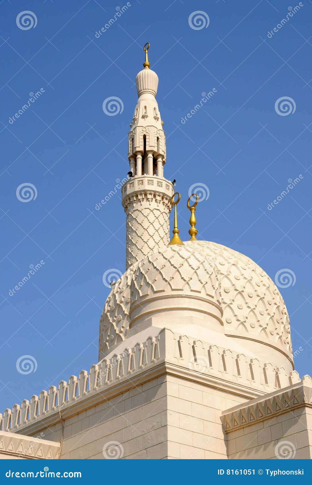 Jumeirah Mosque in Dubai stock image. Image of gulf, emirates - 8161051