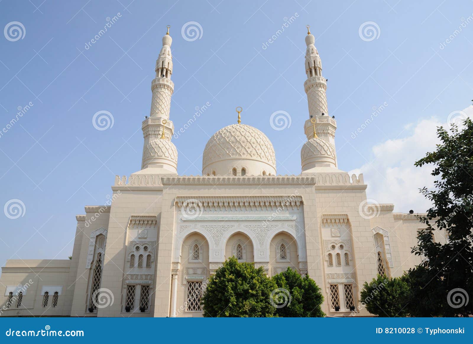 Jumeirah Mosque in Dubai stock photo. Image of islamic - 8210028