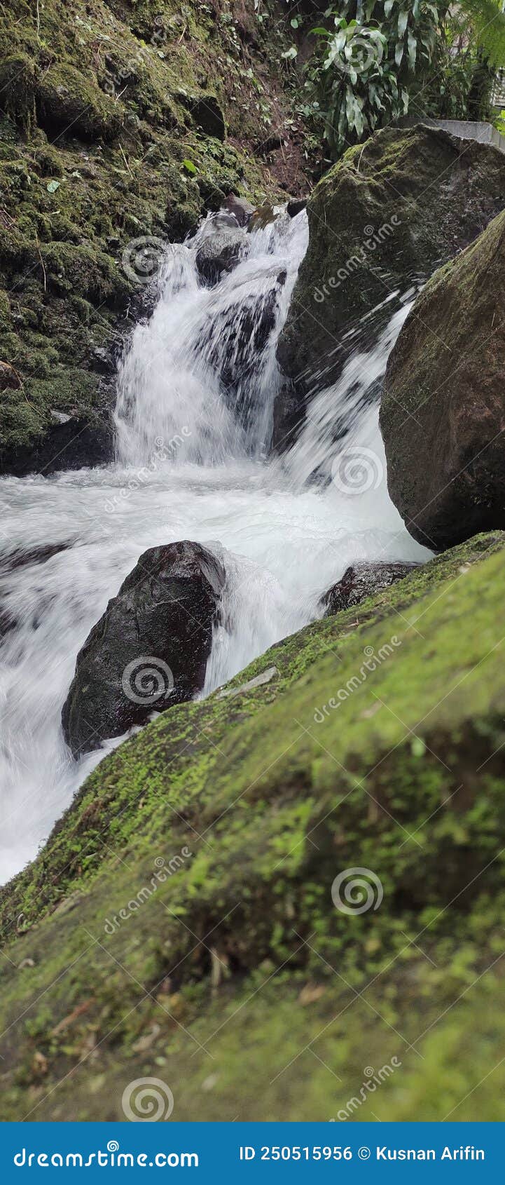 Jumog Waterfall, Karanganyar, Central Java Stock Photo - Image of cliff ...