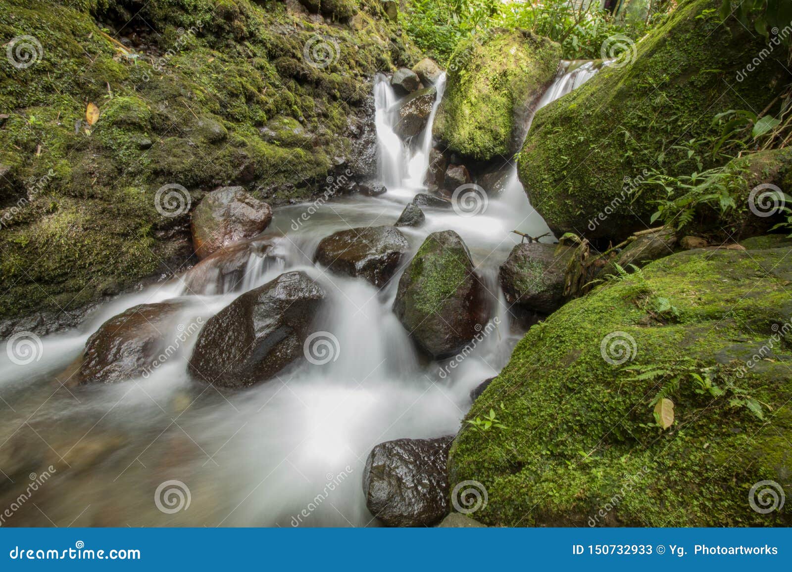 Jumog Waterfall at Karanganyar, Central Java, Indonesia Stock Image ...
