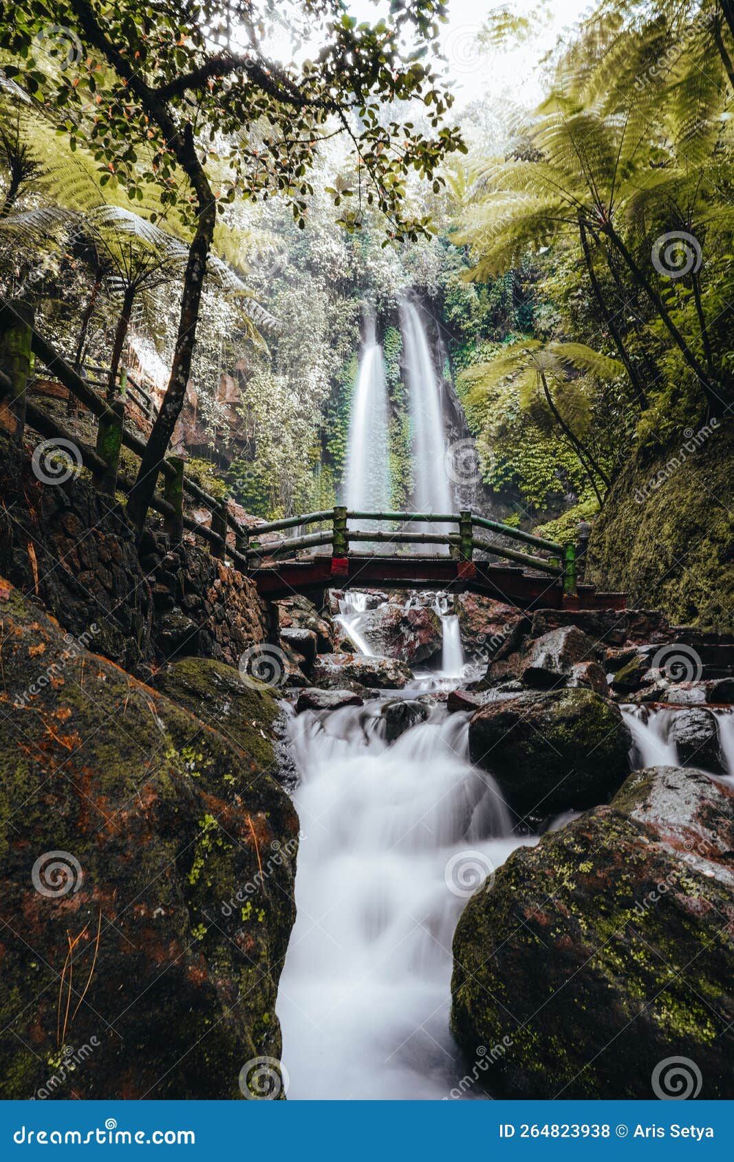 Jumog Waterfalls in Karanganyar, Indonesia Stock Photo - Image of ...