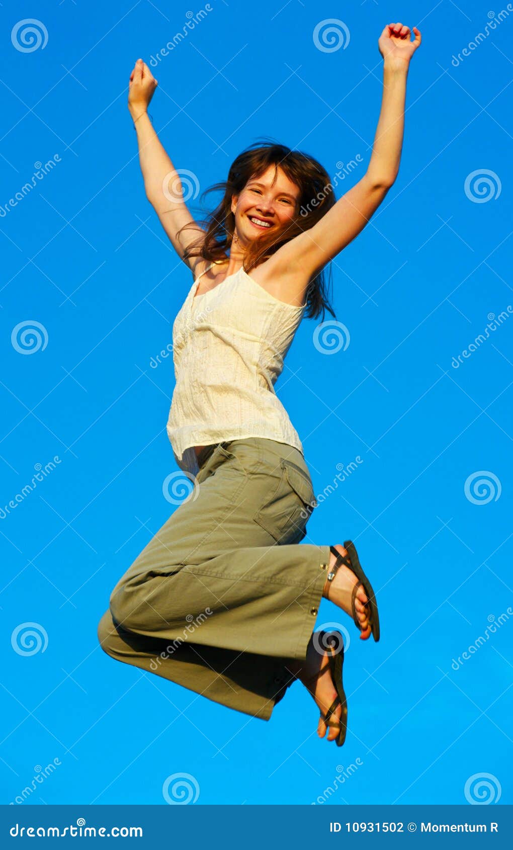 Jump! stock photo. Image of smiling, carefree, play, nature - 10931502