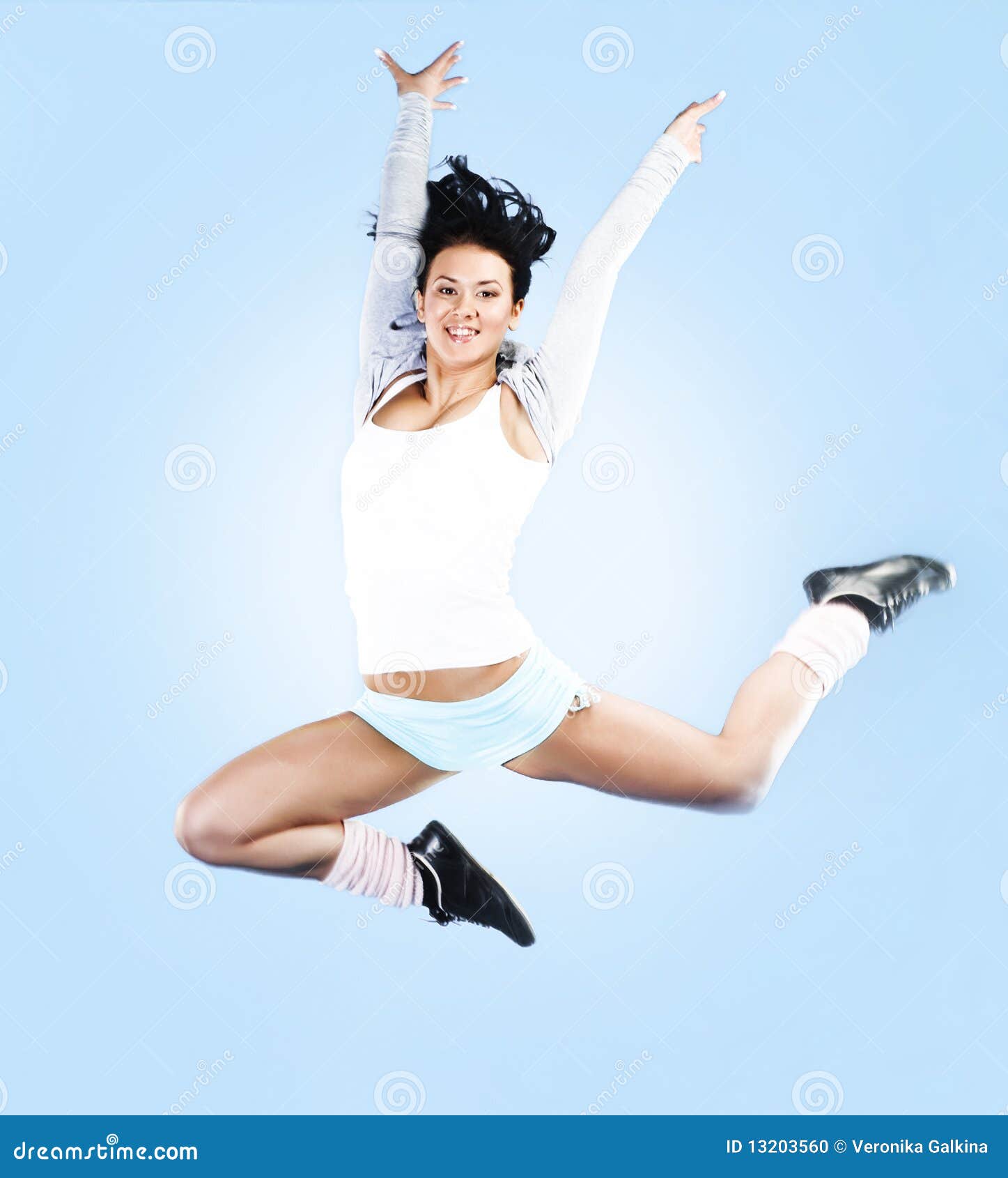 Jump stock photo. Image of girl, isolated, action, motion - 13203560
