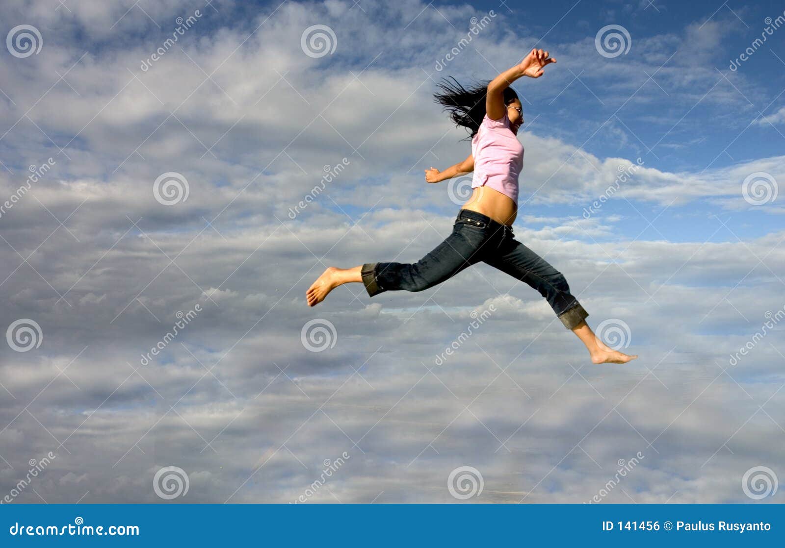 Jump! stock photo. Image of motion, colour, girl, jumping - 141456