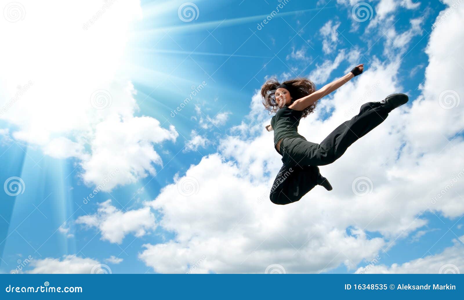 Jump stock image. Image of caucasian, freedom, happy - 16348535