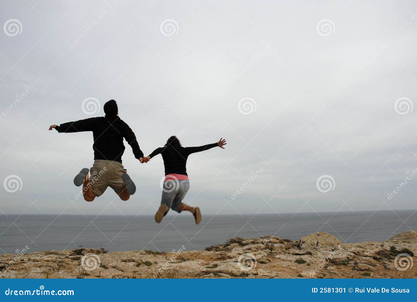 Jump stock image. Image of couple, beautiful, natural - 2581301