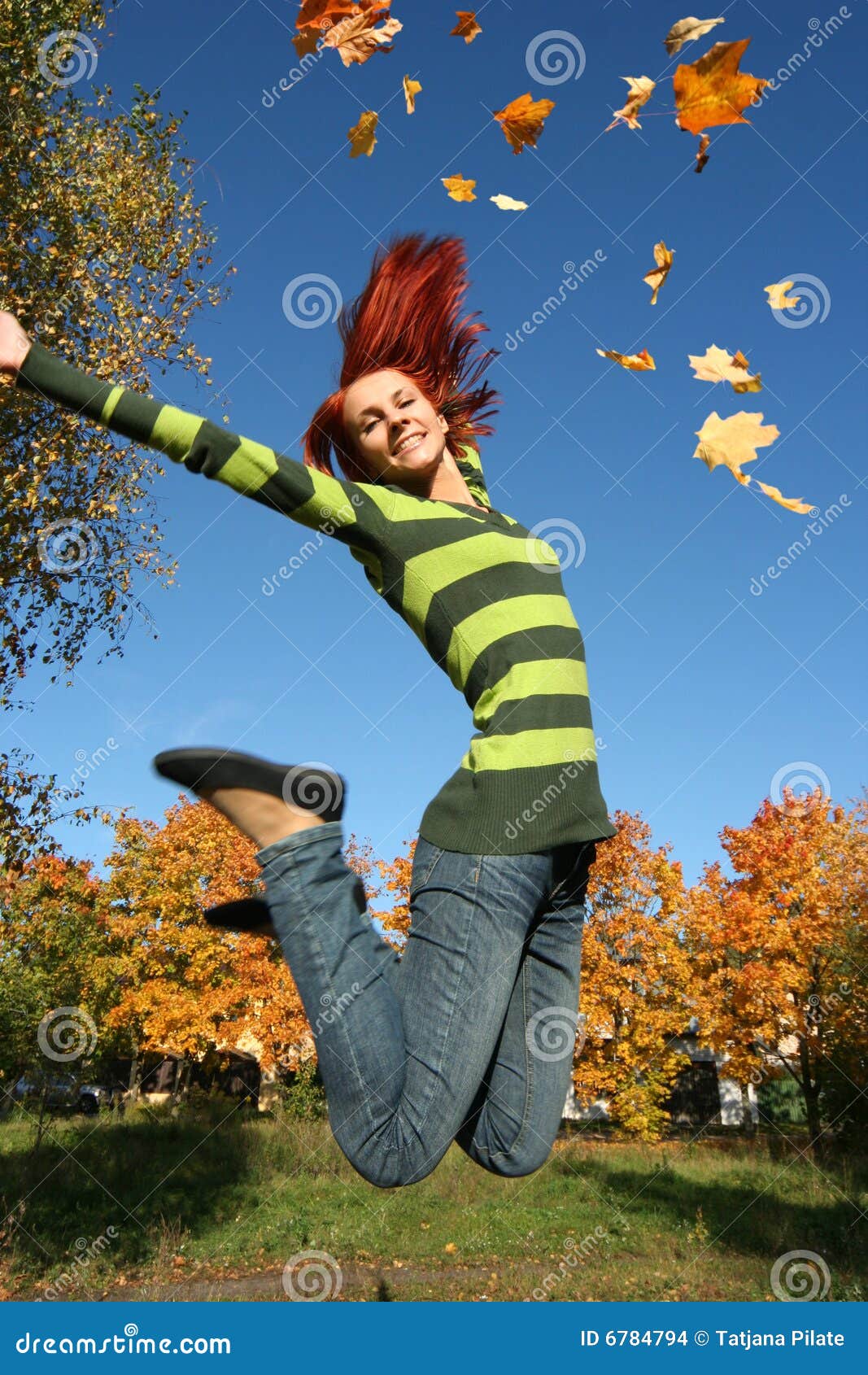 Jump stock photo. Image of hair, relaxation, cute, color - 6784794