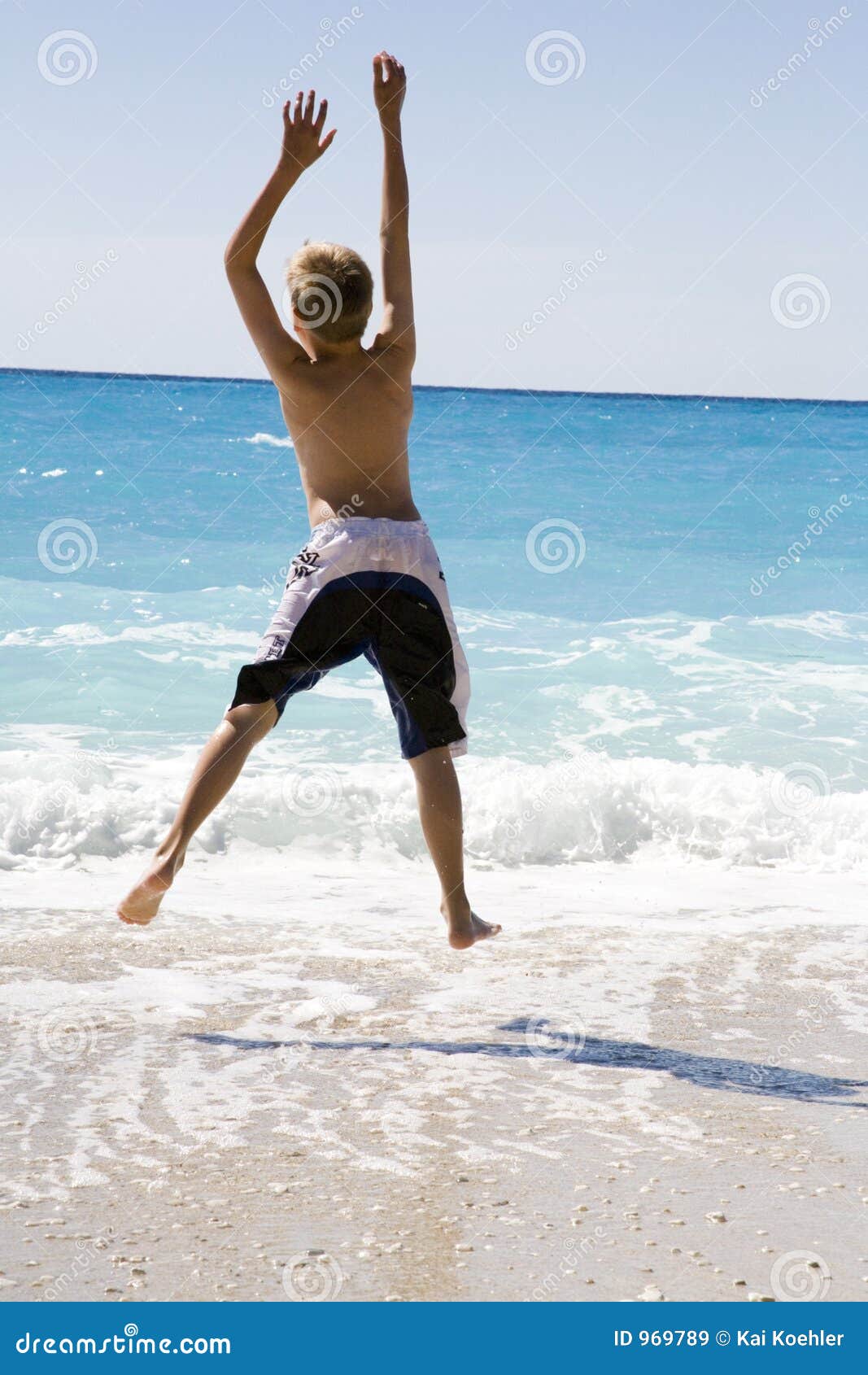 Jump stock image. Image of pebbles, wave, jumping, morning - 969789