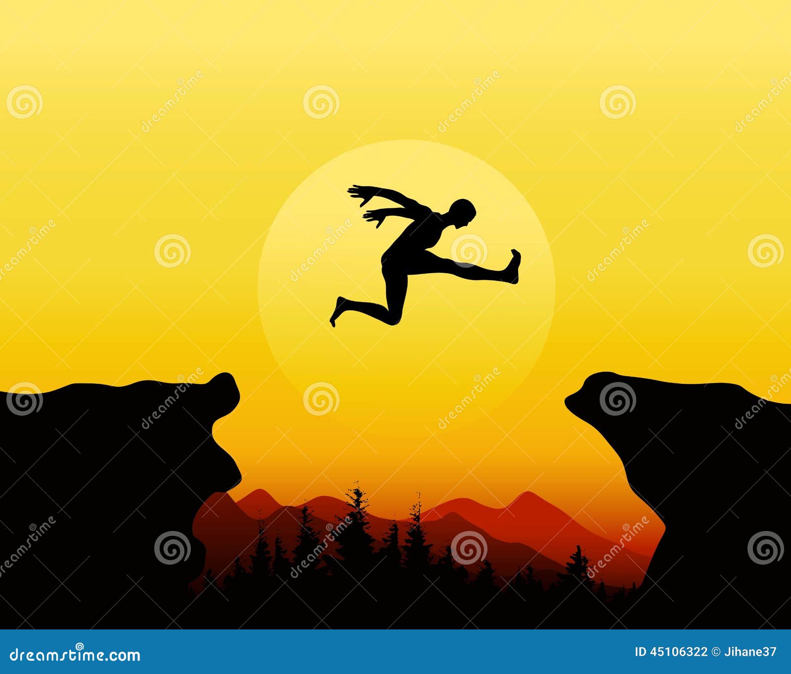 Jump action silhouette stock illustration. Illustration of exercise ...
