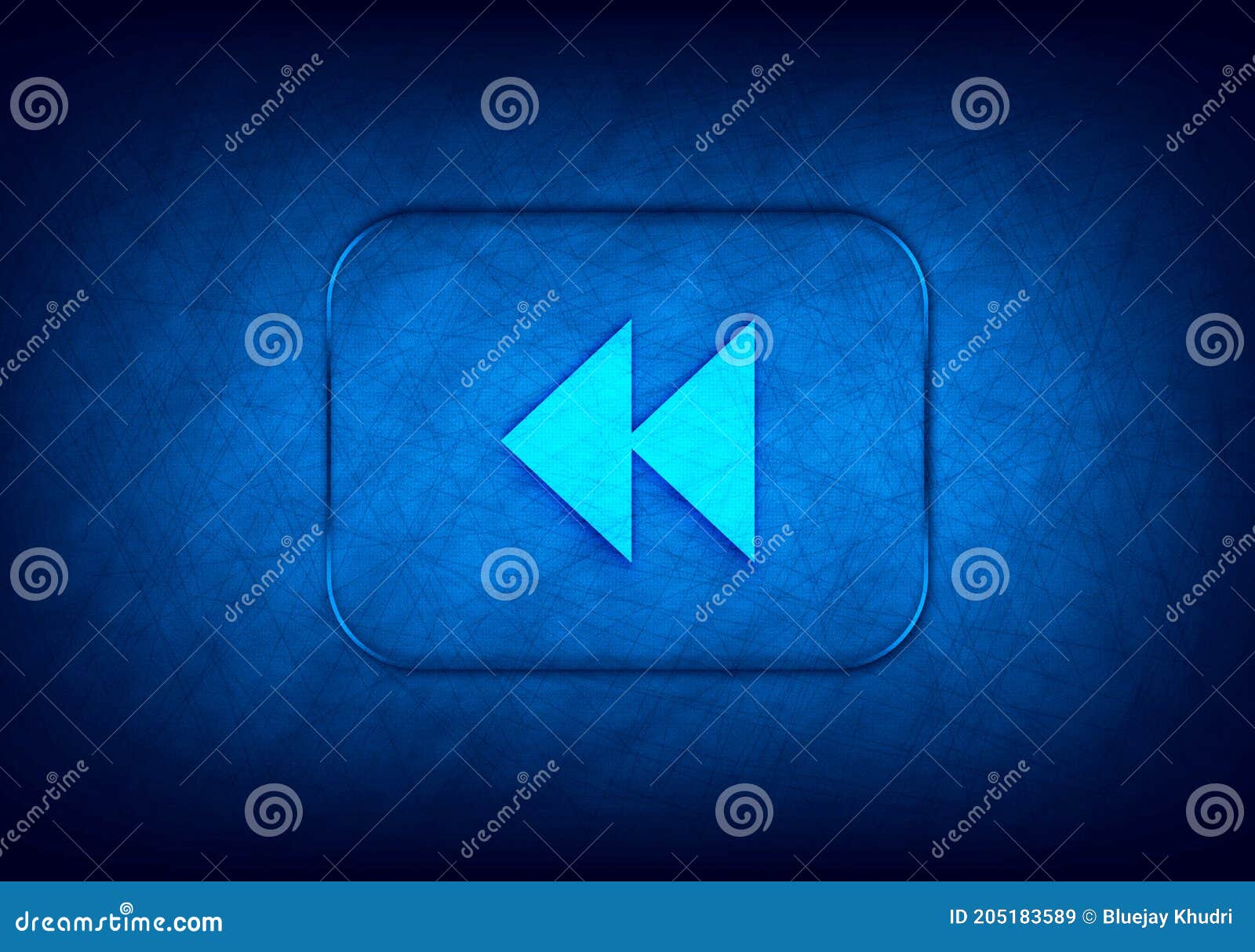 Jump Backward Icon Abstract Digital Design Blue Background Stock ...