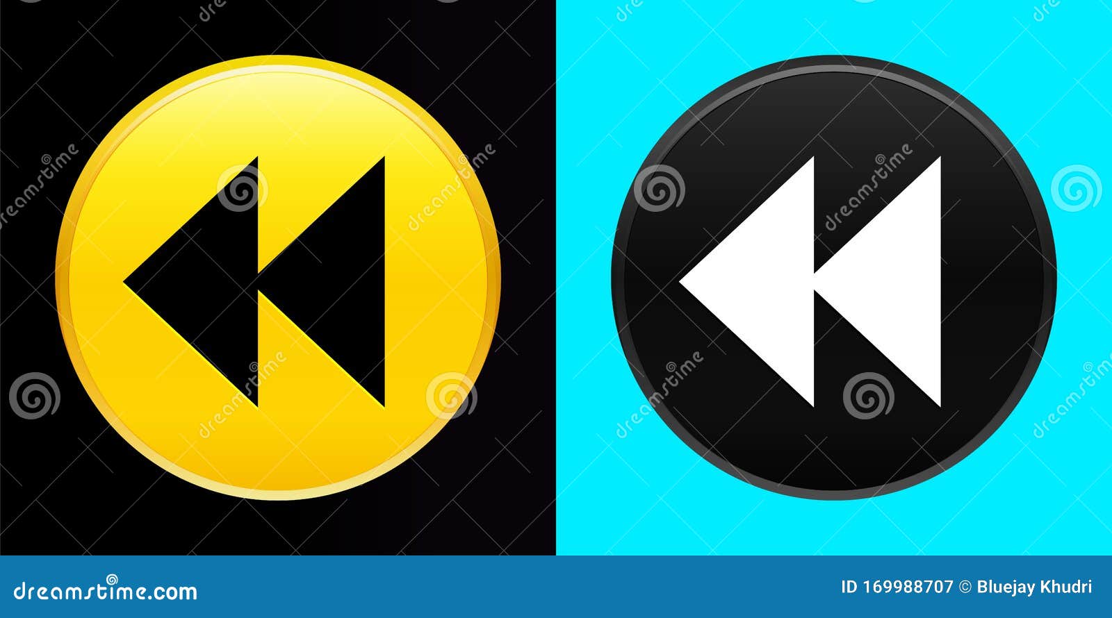 Jump Backward Icon Flat Exclusive Button Set Stock Vector ...