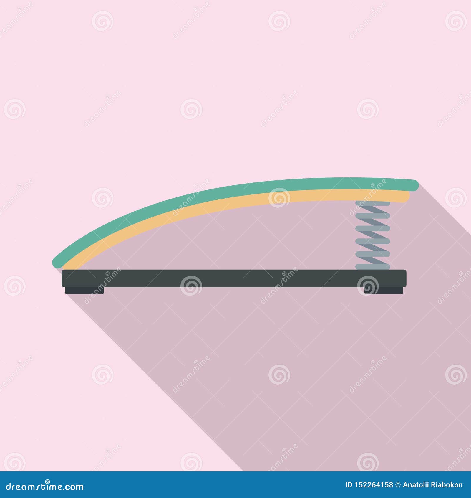 Jump Board Icon, Flat Style Stock Vector - Illustration of champion ...