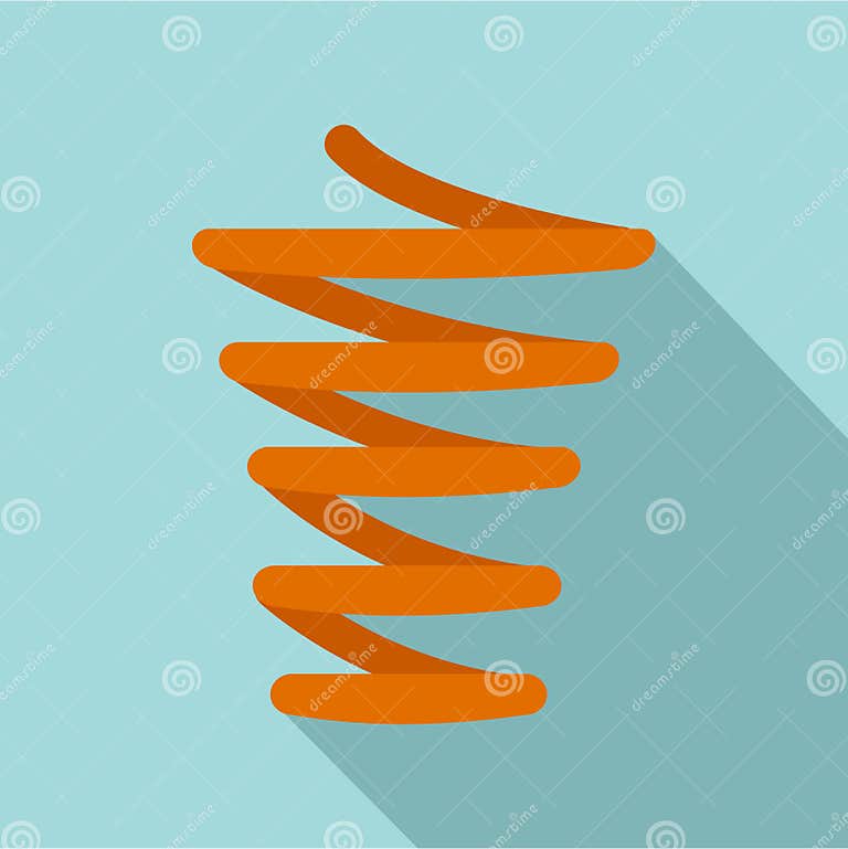 Jump coil icon, flat style stock vector. Illustration of isolated ...