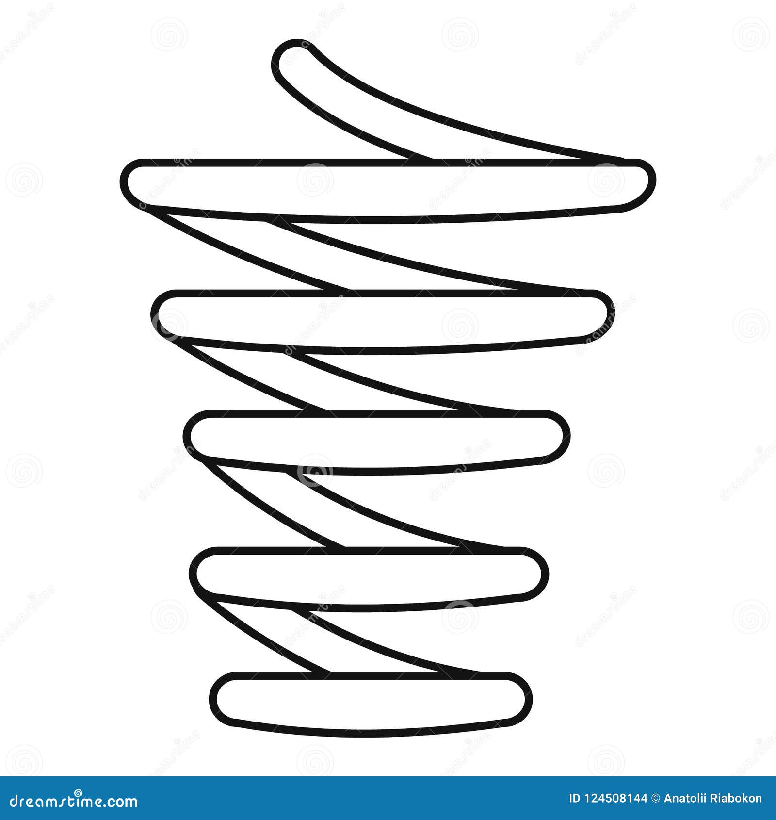 Jump Coil Icon, Outline Style Stock Illustration - Illustration of ...