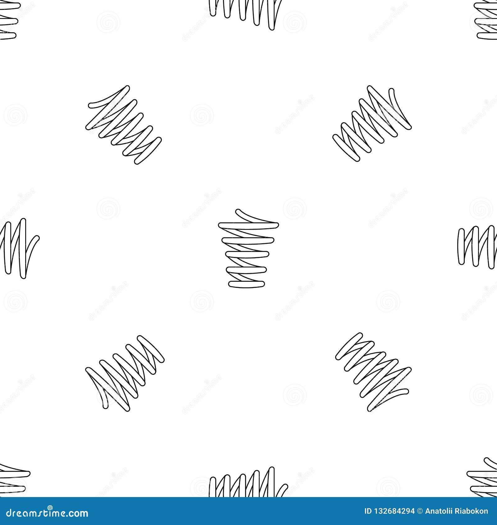 Jump Coil Pattern Seamless Vector Stock Vector - Illustration of curve ...