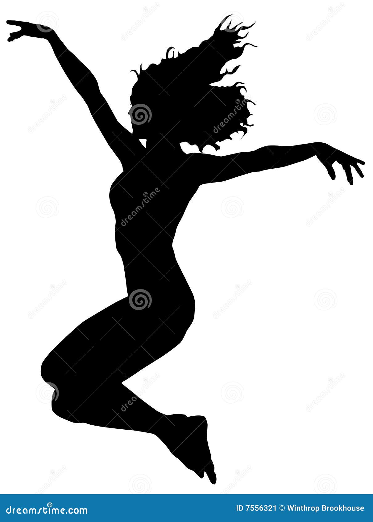 Jump Dancer stock illustration. Illustration of dancing - 7556321