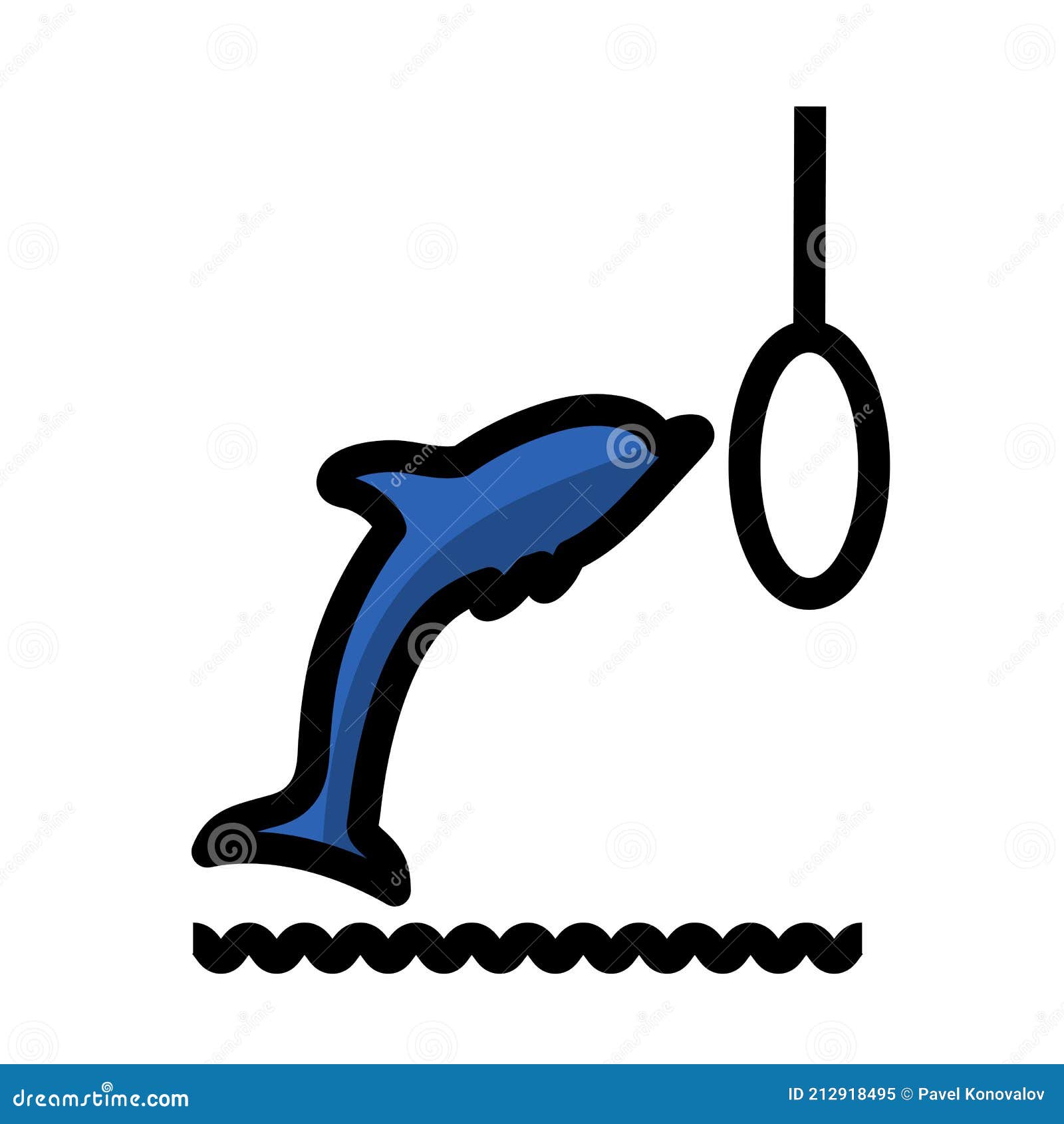 Dolphin Icon In Cartoon Style Isolated On White Background. Sea Animals ...