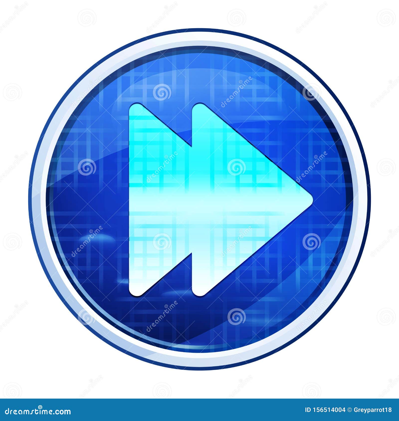 Jump Forward Icon Futuristic Blue Round Button Vector Illustration ...