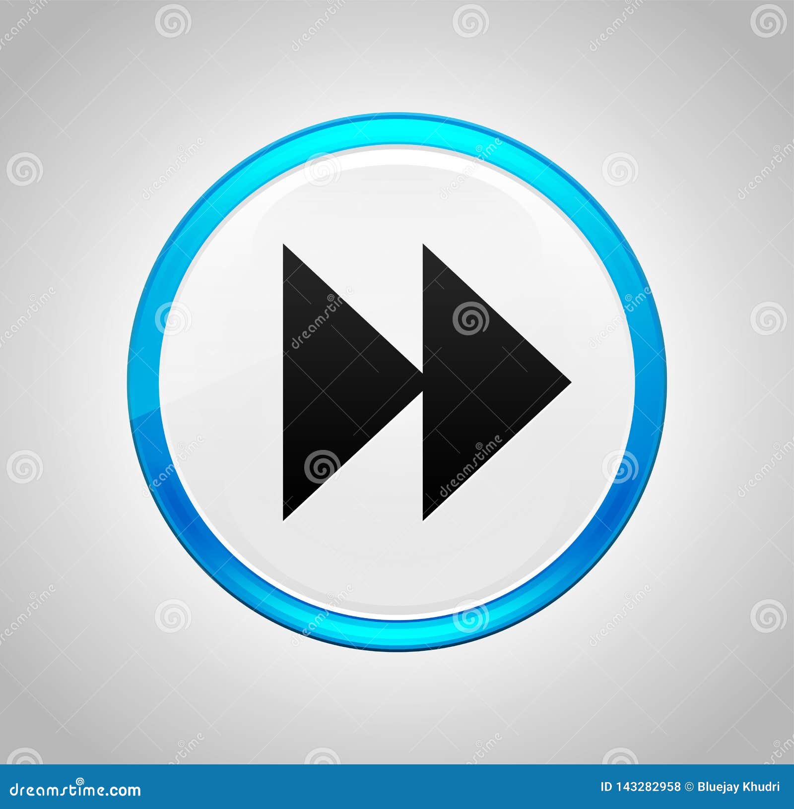 Jump Forward Icon Round Blue Push Button Stock Illustration ...