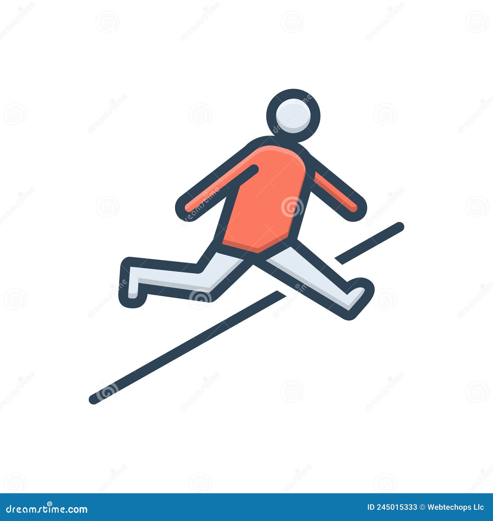 Color Illustration Icon for Jump, Leap and Hop Stock Illustration ...