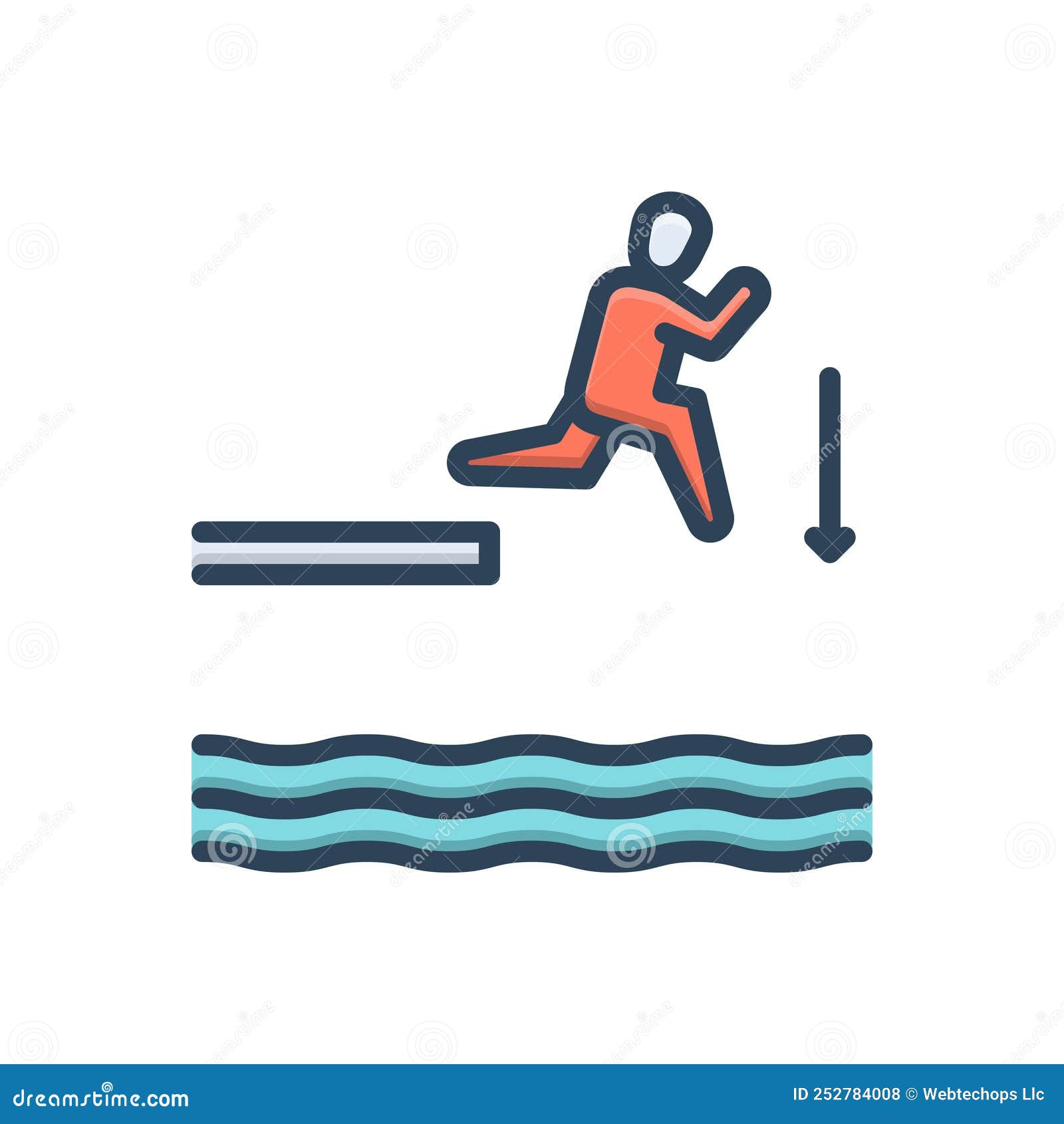 Color Illustration Icon for Jump, Leap and Spurt Stock Vector ...