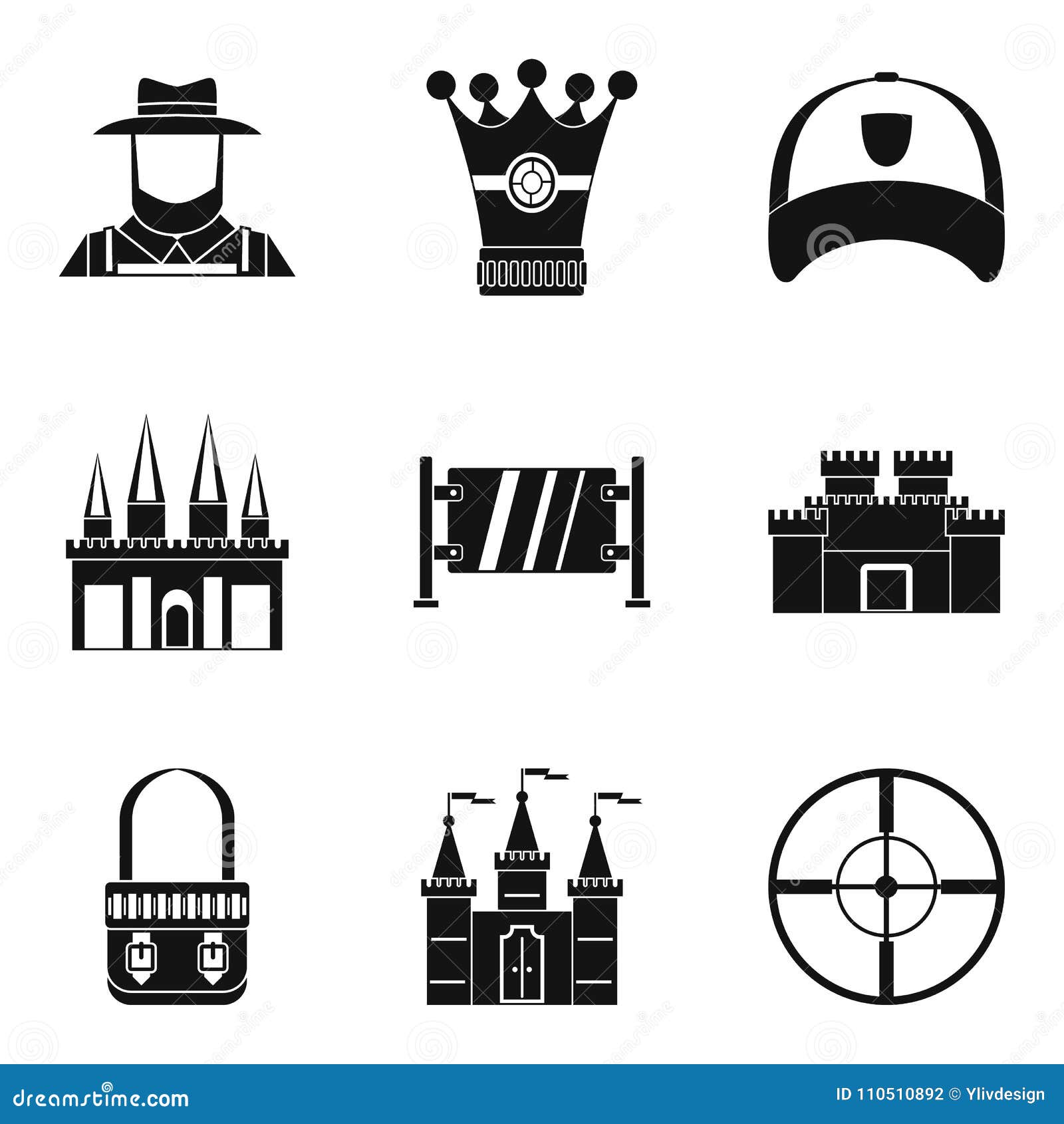 Jump Icons Set, Simple Style Stock Vector - Illustration of isolated ...