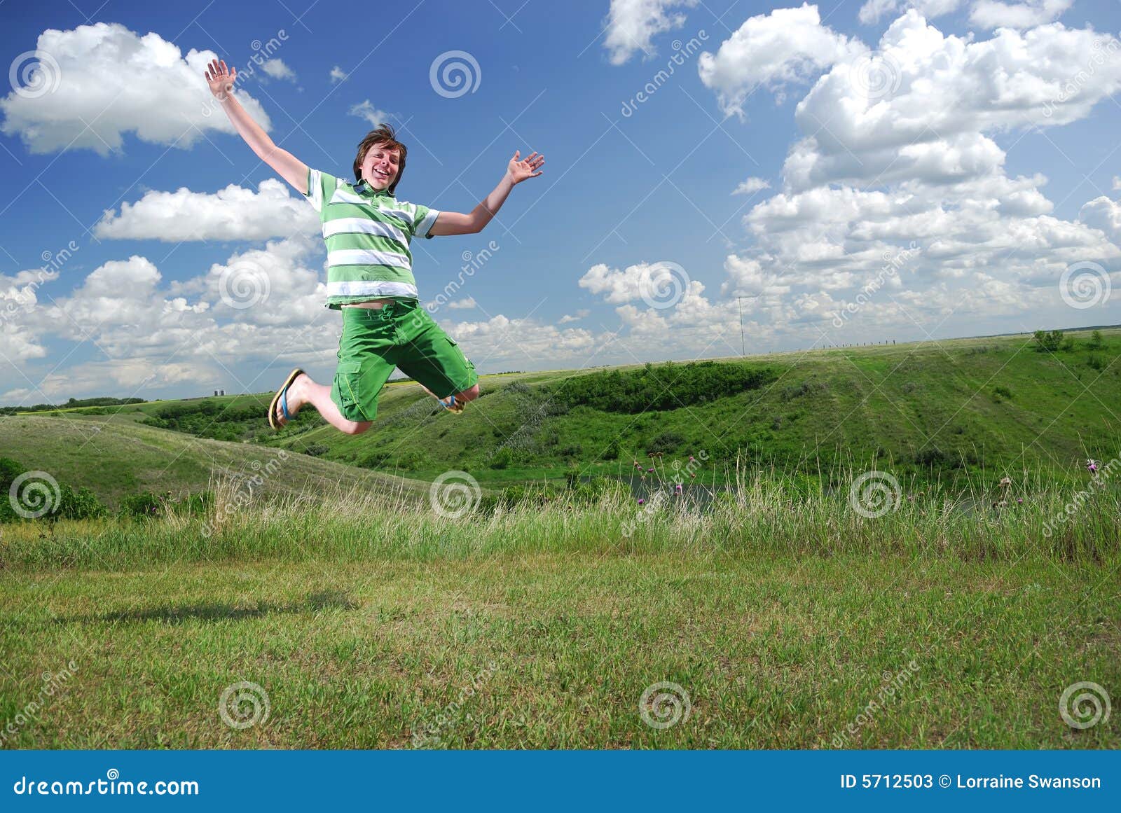 Jump for Joy stock image. Image of jump, blue, nature - 5712503