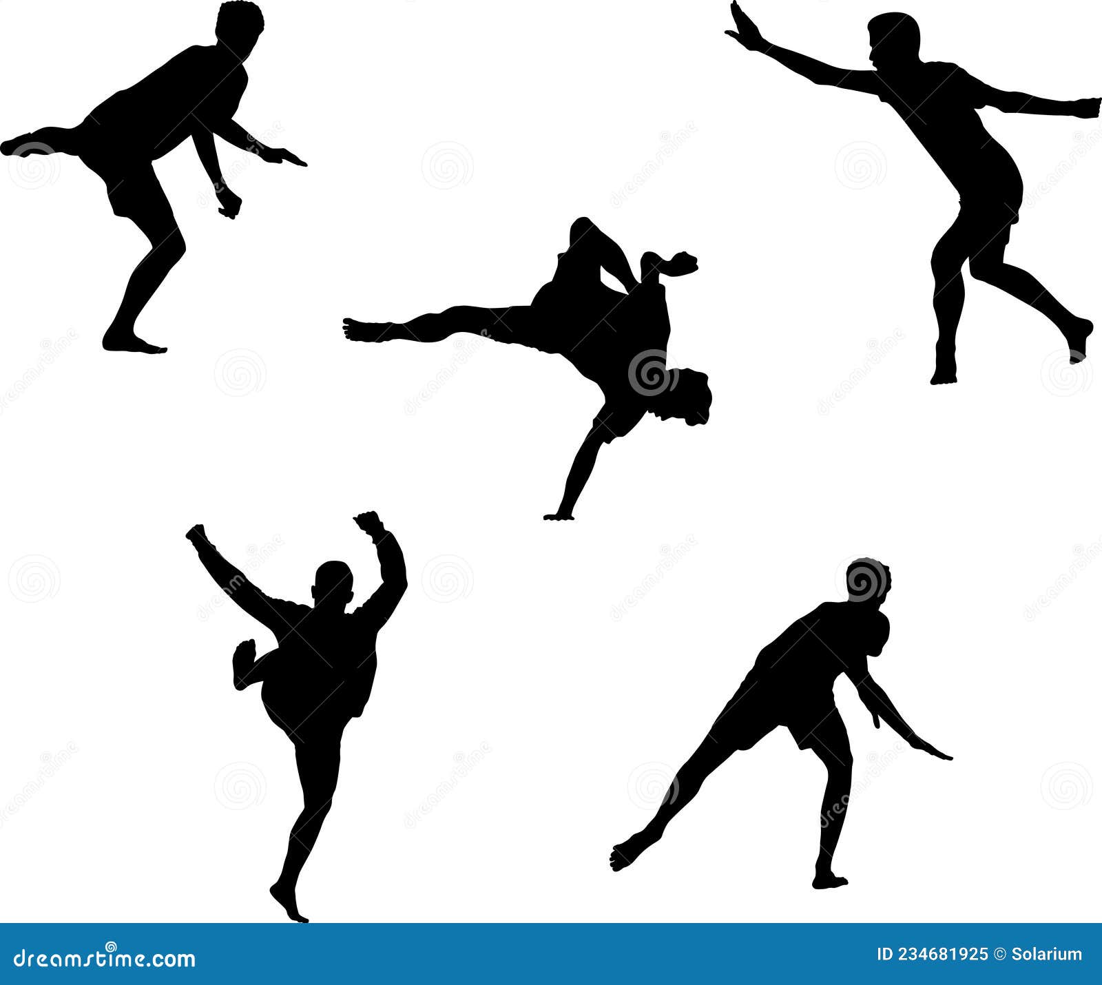 Jump stock vector. Illustration of dance, silhouette - 234681925