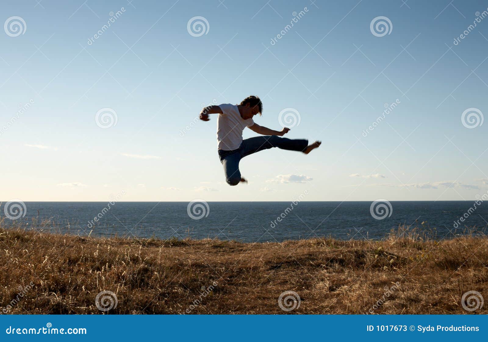 Jump-kick stock image. Image of fighting, kenpo, impact - 1017673